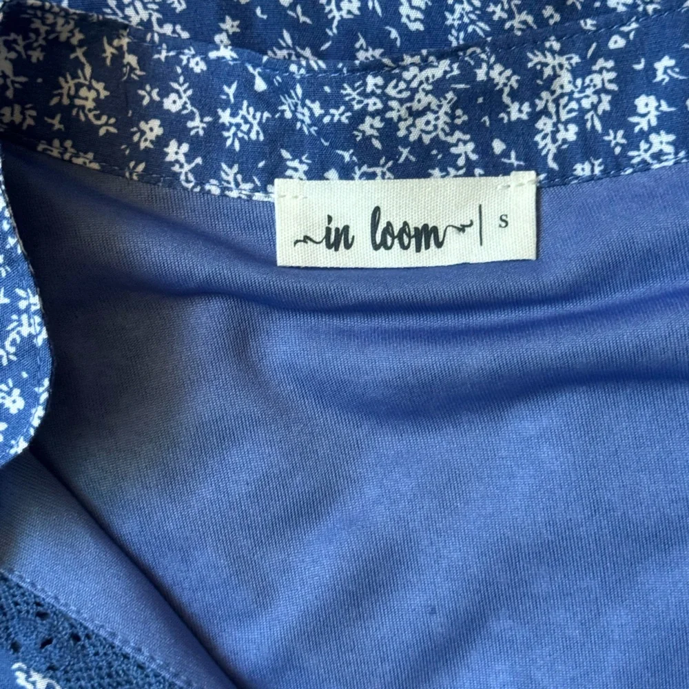 in loom | Dresses | In Bloom Blue And White Floral Top | Poshmark